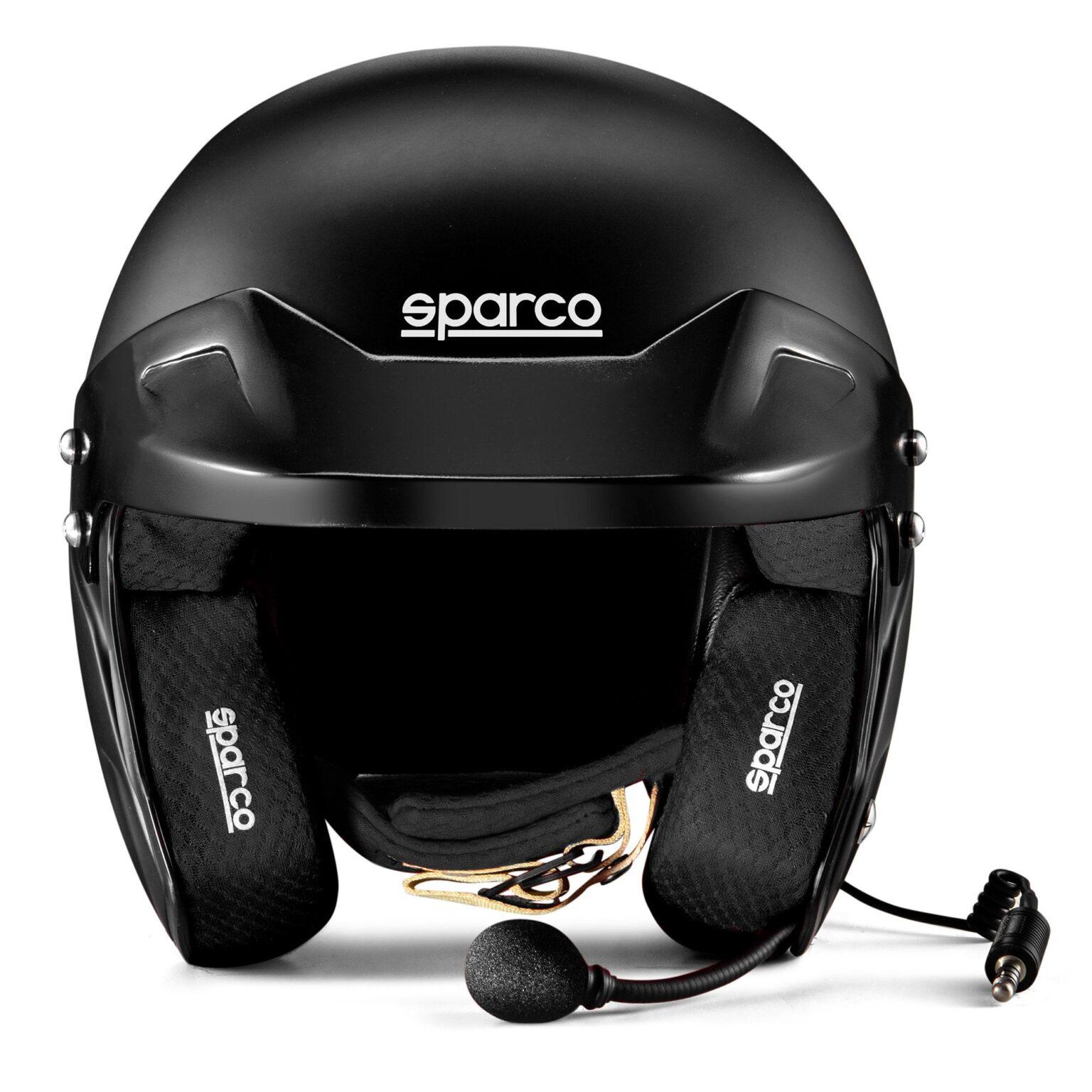Sparco RJ-i Open Face Rally Helmet - Black - Maximum G Motorsport